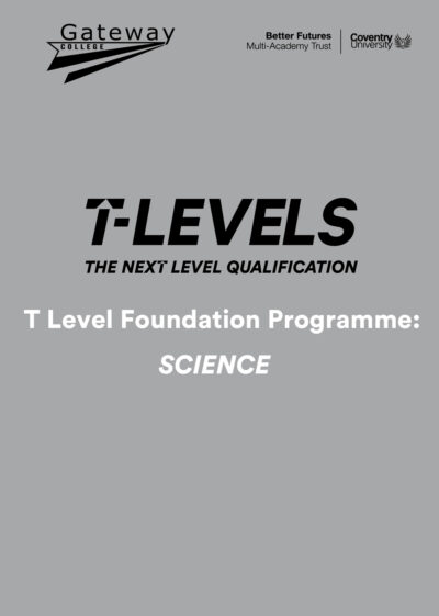 T Level Foundation: Science – Gateway College
