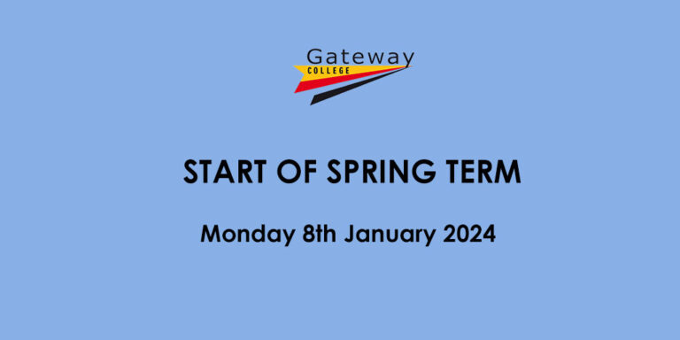 Start of Spring Term 2024 – Gateway College